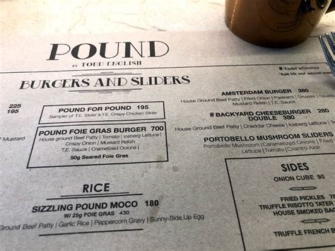 Menu At Pound X Flatterie Mall Of Asia Restaurant Pasay Gxmj Pph
