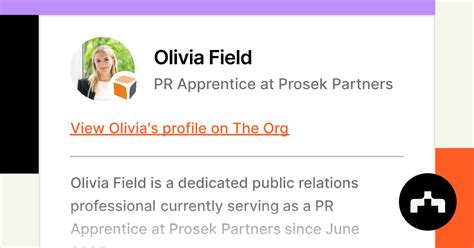Olivia Field Pr Apprentice At Prosek Partners The Org