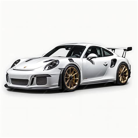 Premium Photo Car Isolated On White Background Porsche 911 Gt3 Rs