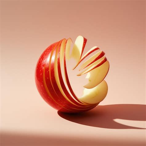 Premium Ai Image Sliced Juicy Apple