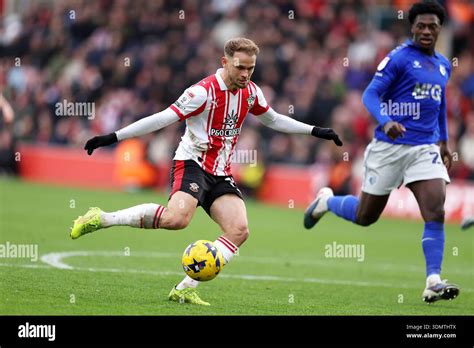 Southamptons Leo Scienza Left Misses An Opportunity On Goal During