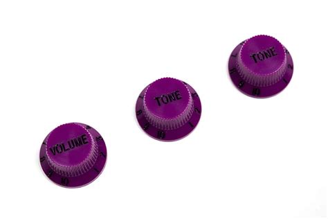 Set Of Purple Stratocaster Guitar Knobs 1 Volume 2 Tone Reverb