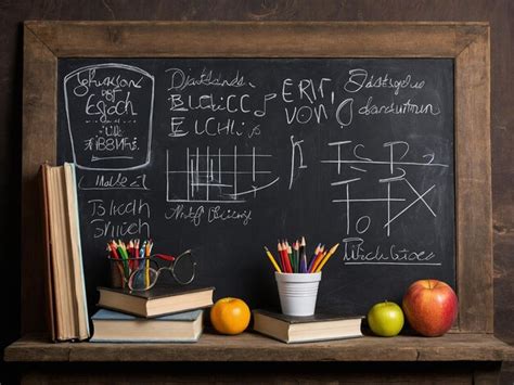 Blackboard And Other School Objects Premium Ai Generated Image