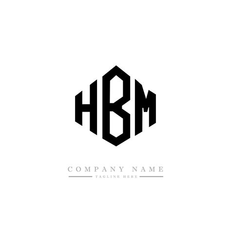 Hbm Letter Logo Design With Polygon Shape Hbm Polygon And Cube Shape Logo Design Hbm Hexagon