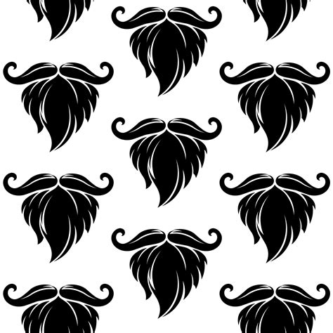 Beard Wall Stencil Free Printable Papercraft Templates