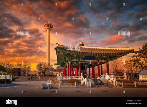 Busan South Korea February 22 2020 View Of Busan Tower And