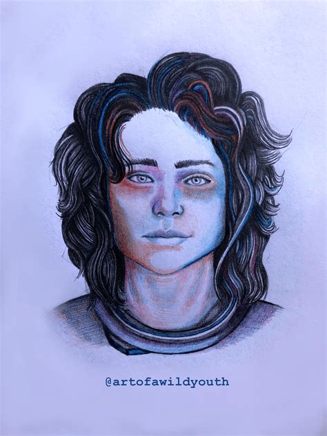 Just A Drawing Of A Boy With Some Beautiful Locks I Had A Lot Of Fun