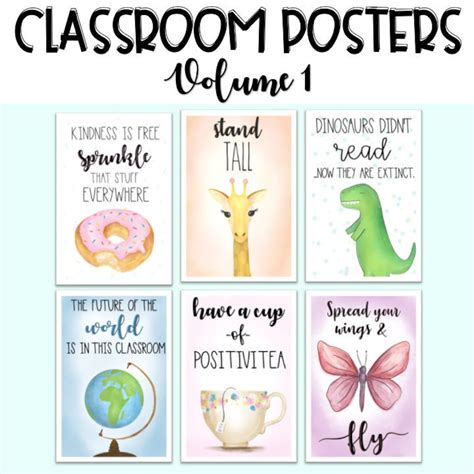 Printable Classroom Posters Positive Quotes Classroom Decor