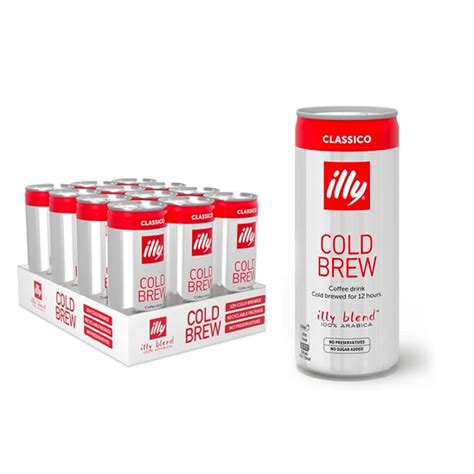 Illy Cold Brew Coffee 250ml X 12 Black Ready To Drink No Added Sugar