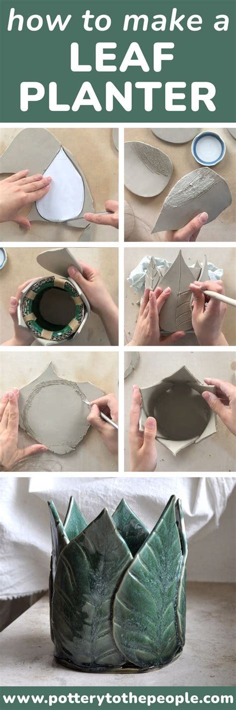 Diy Ceramic Leaf Planter — Pottery To The People Handmade Clay Pots