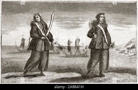 Mary Read Femme Irlandaise Pirate Le Tir Dun Pistolet A Travaillé