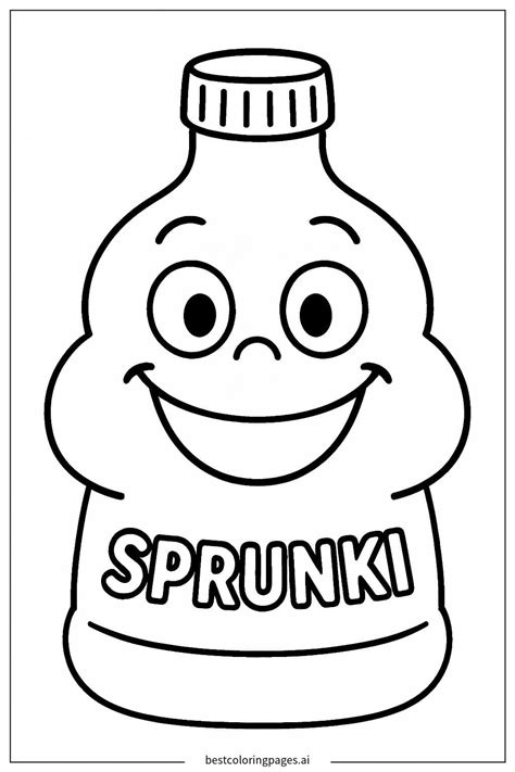 Sprunki Smiling Face Coloring Page Free Printable Bestcoloringpages Ai