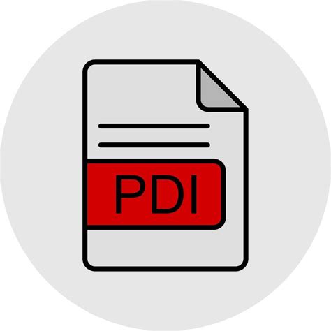 Pdi File Format Line Filled Light Icon 44187486 Vector Art At Vecteezy
