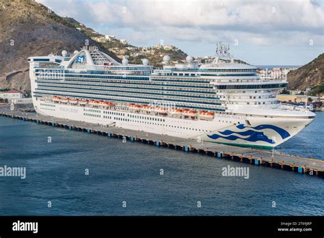Princess Cruises Caribbean Princess Cruise Ship At Port In Phillipsburg