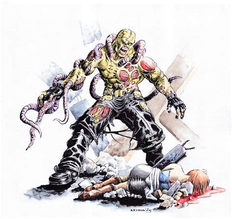 Jill Valentine And Nemesis Resident Evil And 1 More Drawn By Krykun