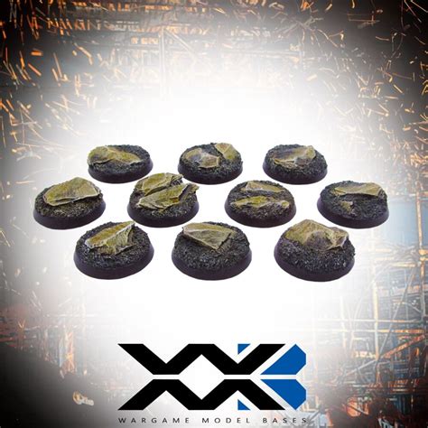 Rocky 28mm Round Resin Bases For Tabletop Miniatures