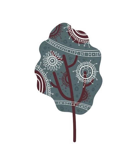 Premium Vector Patterned Tree
