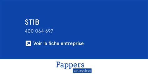 Société Stib 400064697 Chiffre Daffaires Statuts Extrait D