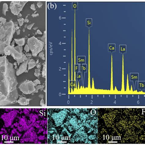 A Sem Image B Eds Spectrum And C Element Mapping Of