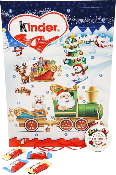 Kinder Chocolate Christmas Advent Calendar 135g With A Free Merry