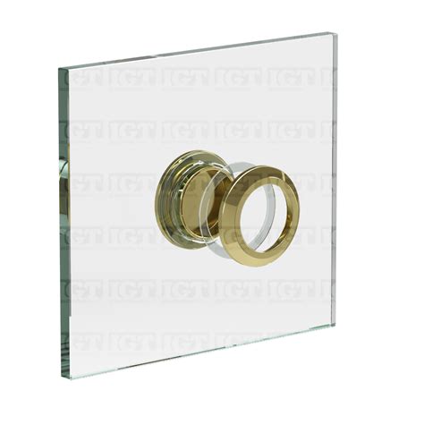 Finger Pull Polished Brass Finish Igt Glass Hardware