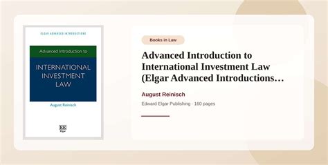 Book Advanced Introduction To International Investment Law Elgar