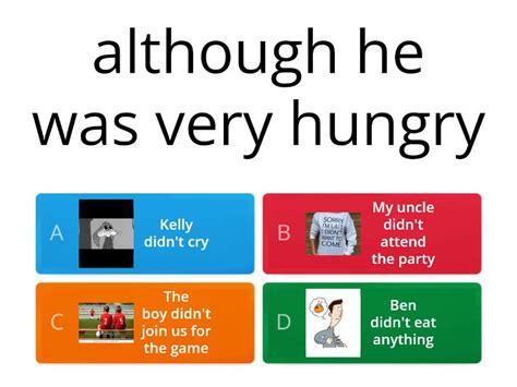 Complex Sentences Using Although Quiz