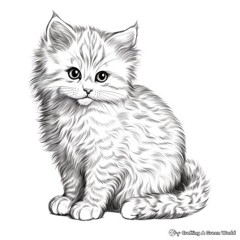 Realistic Kitten Coloring Pages Free And Printable