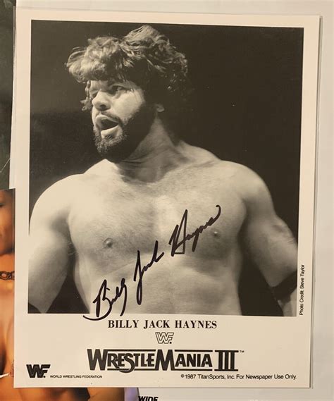Wwe Billy Jack Haynes Signed 8x10 Autographed Wrestling Photo Wwf Ebay