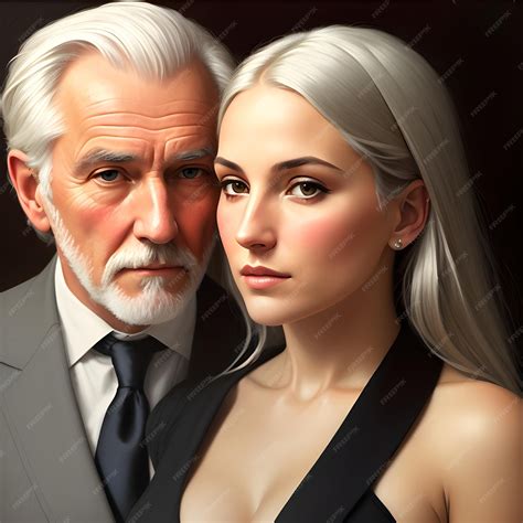 Premium Photo Generative Ai A Couple Of A Young Woman And An Elderly