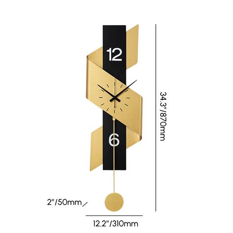 Modern Geometric Gold And Black Digital Wall Clock Decor Homary