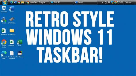 Use A Retro Windows Xp 2000 Or Vista Style Taskbar In Windows 11 And