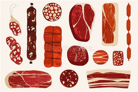 Meat Dried Vector Stock Illustrations 1192 Meat Dried Vector Stock