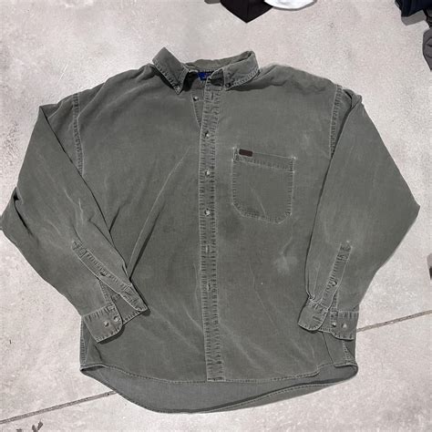 Pendleton Olive Green Corduroy Button Up Depop