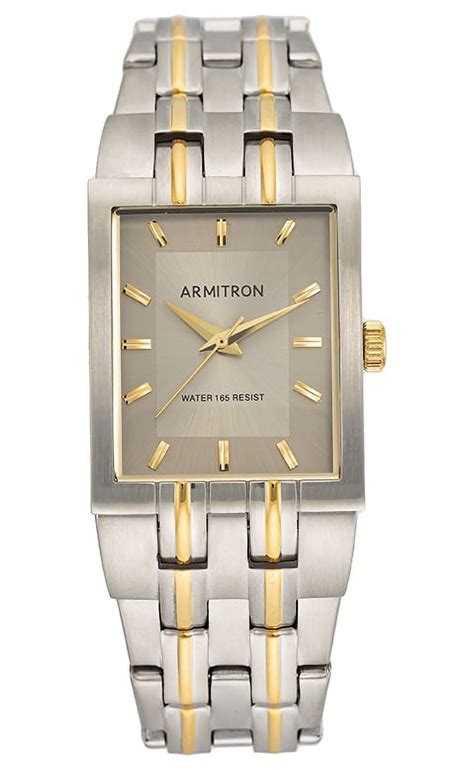 Armitron Mens Two Tone Tank Dial Casual Watch