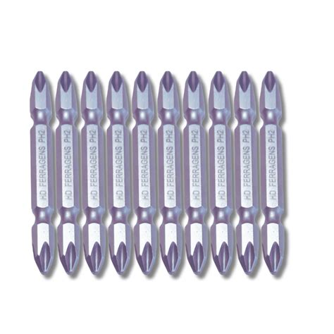 Kit De Bits Ponteiras Philips Ph2 65mm Duplo Imantado Parafusadeira 10