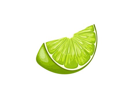 Lime Piece Cartoon Vector Illustration Graphic By Pikepicture