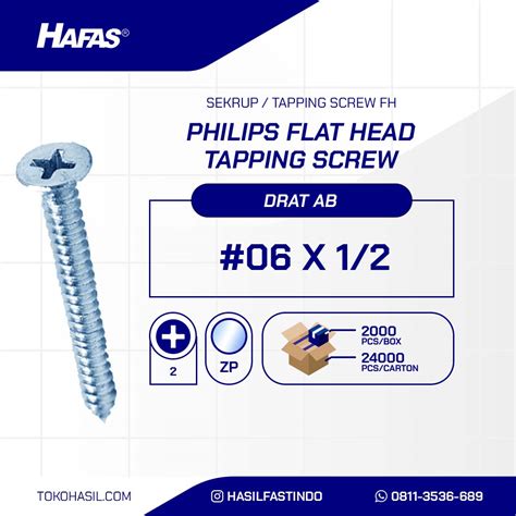 Tapping Screw Fh Ucp White 06 X 12 Hafas