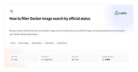 Filtrar Pesquisas De Imagens Docker Por Estado Oficial Labex