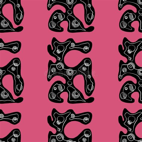 Hand Drawn Geomethic Seamless Pattern Illustration Graphic Shaper Neon
