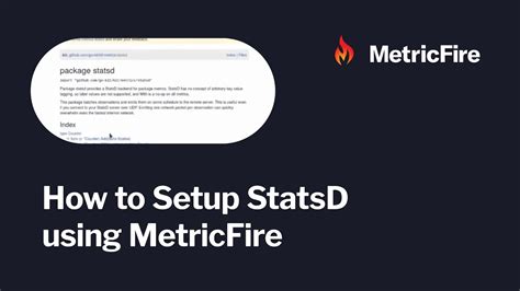How To Setup Statsd Using Metricfire Youtube