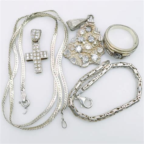 Sterling Silver Jewelry 5 Pieces Property Room