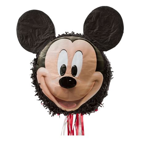 Mickey Mouse Shaped Pull String Pinata Discount Party Supplies