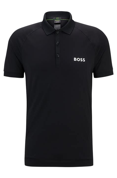 Boss Boss X Matteo Berrettini Waffle Fabric Polo Shirt Black