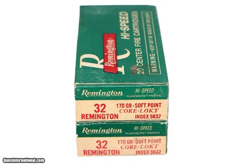 Remington Hi Speed 32 Remington 170 Gr Sp 20 Rounds
