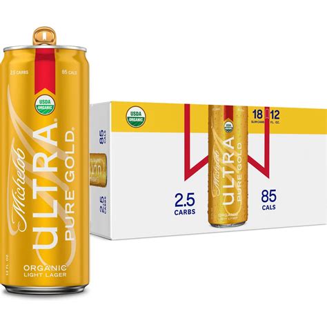 Michelob Ultra Pure Gold Light Lager Organic Beer 18 Pk Cans Shop