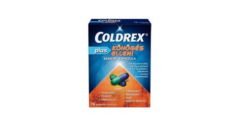 Coldrex Plus Köhögés Elleni Kemény Kapszula 16x Buborékcsomagolásban Köhögés