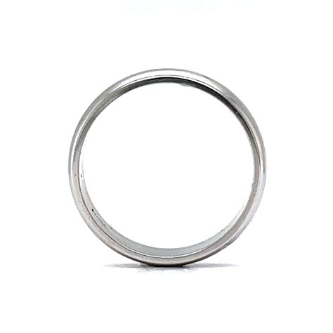 4mm Classic Half Round Wedding Band In Platinum Filigree Jewelers