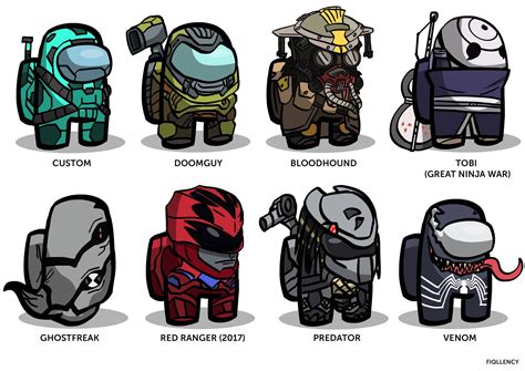 Among Us Custom Skins By Fiqllency On Deviantart Jake El Perro