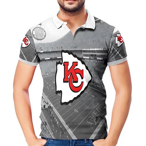 Kansas City Chiefs Arrowhead Stadium 3d Polo Shirt Chiefsfam